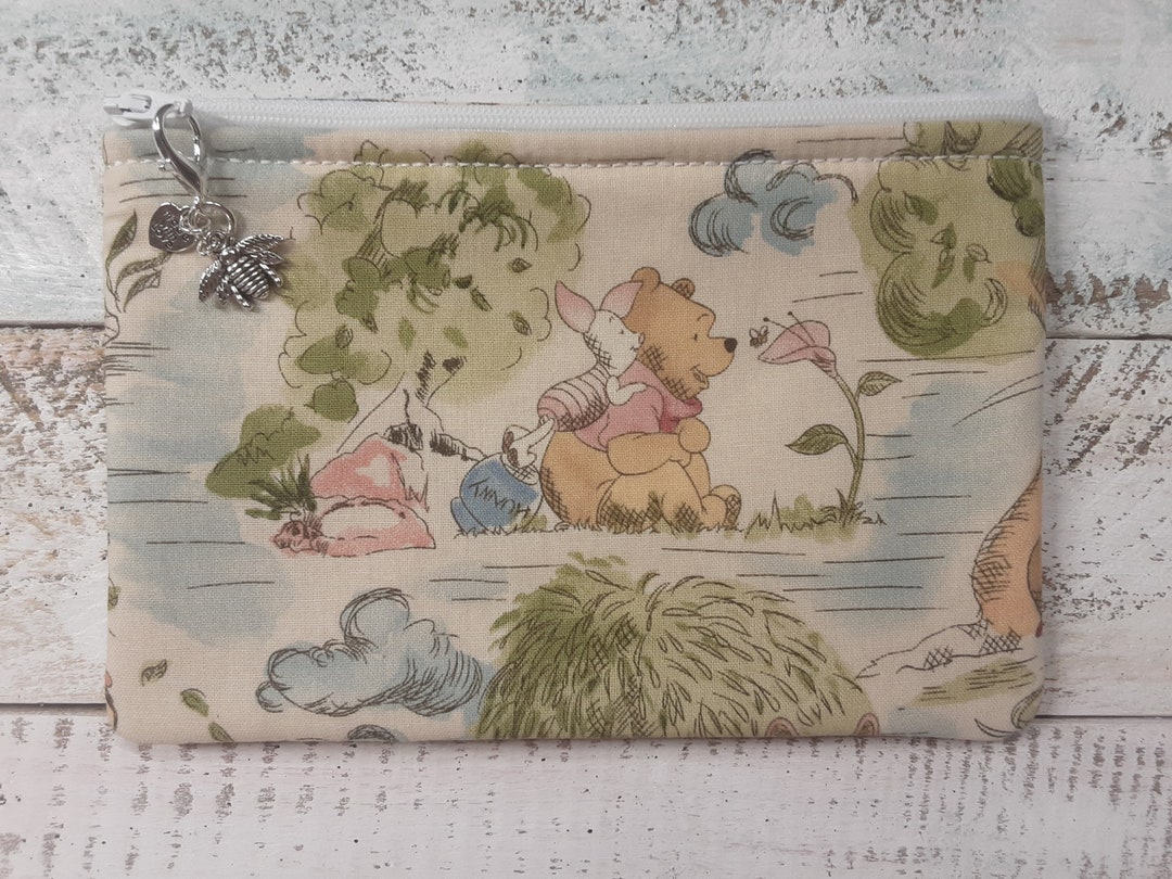 Pooh Piglet - Zipper Bag - Notions - Fully Lined - Lobster Claw Clasp ...
