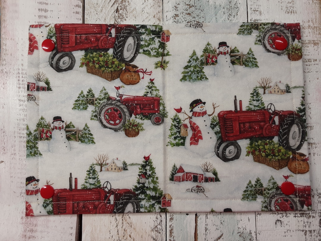 Snowman Tractor Thread Keeper Cross Stitch Needlework - Etsy