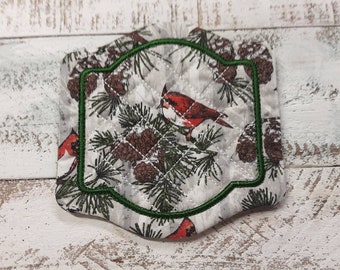 Cardinal Super Cute Mug Rug Coaster 5 X 5 - Etsy