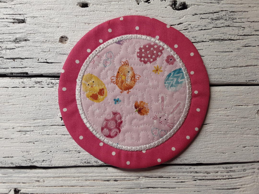 5" Round - Easter - Bunny - Eggs - Chicks - Mug Rug Coasters ...