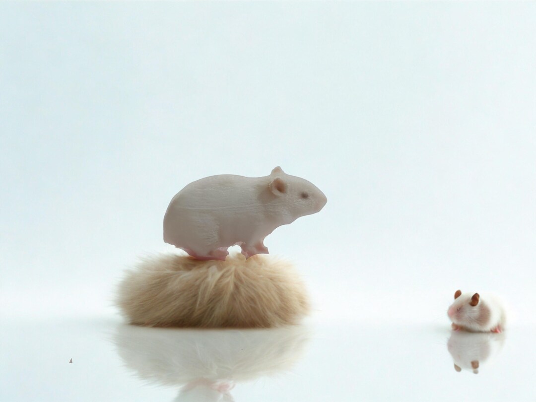 3D Printed Mini Hamster Figurine: PLA Plastic Collectible - Painted or ...