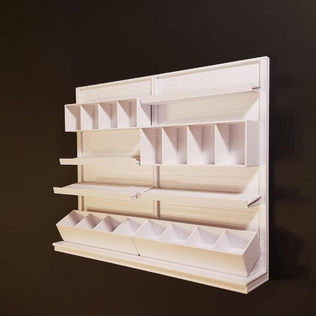 Miniature Shop Wall With Shelves Cubbies 3D Printed 16 18 112 Scale - Etsy