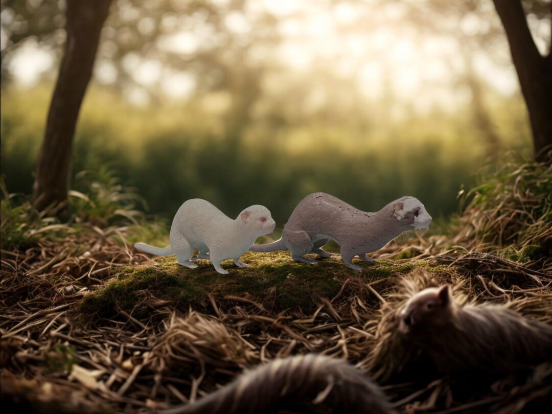Mini Ferret Figurine – 3D Printed Dollhouse Animal, Collectible ...