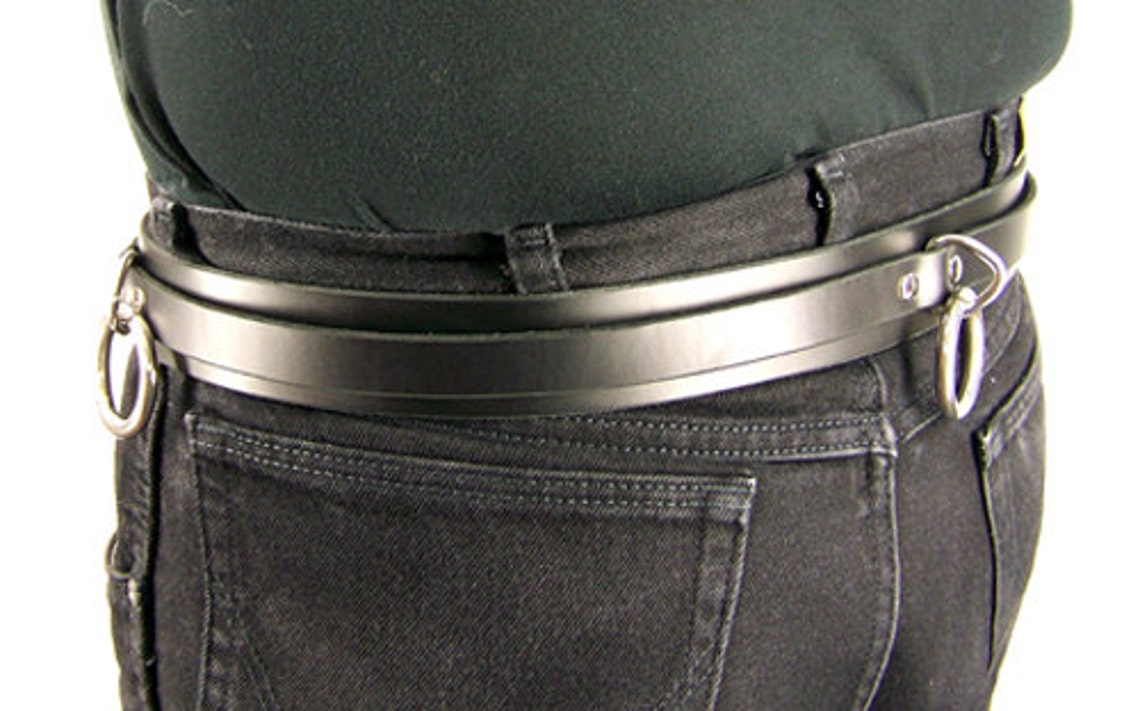 Leather Locking Bondage Belt mature | Etsy