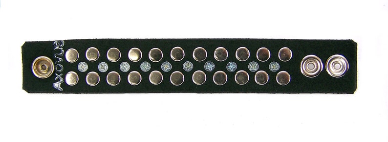 Half Metal Punk Spiked Leather Wristband - Etsy