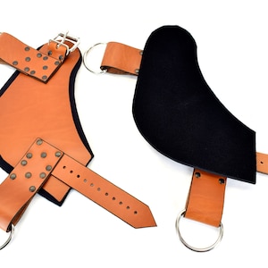 Padded Brown Leather Ankle Suspension Cuffs - Etsy