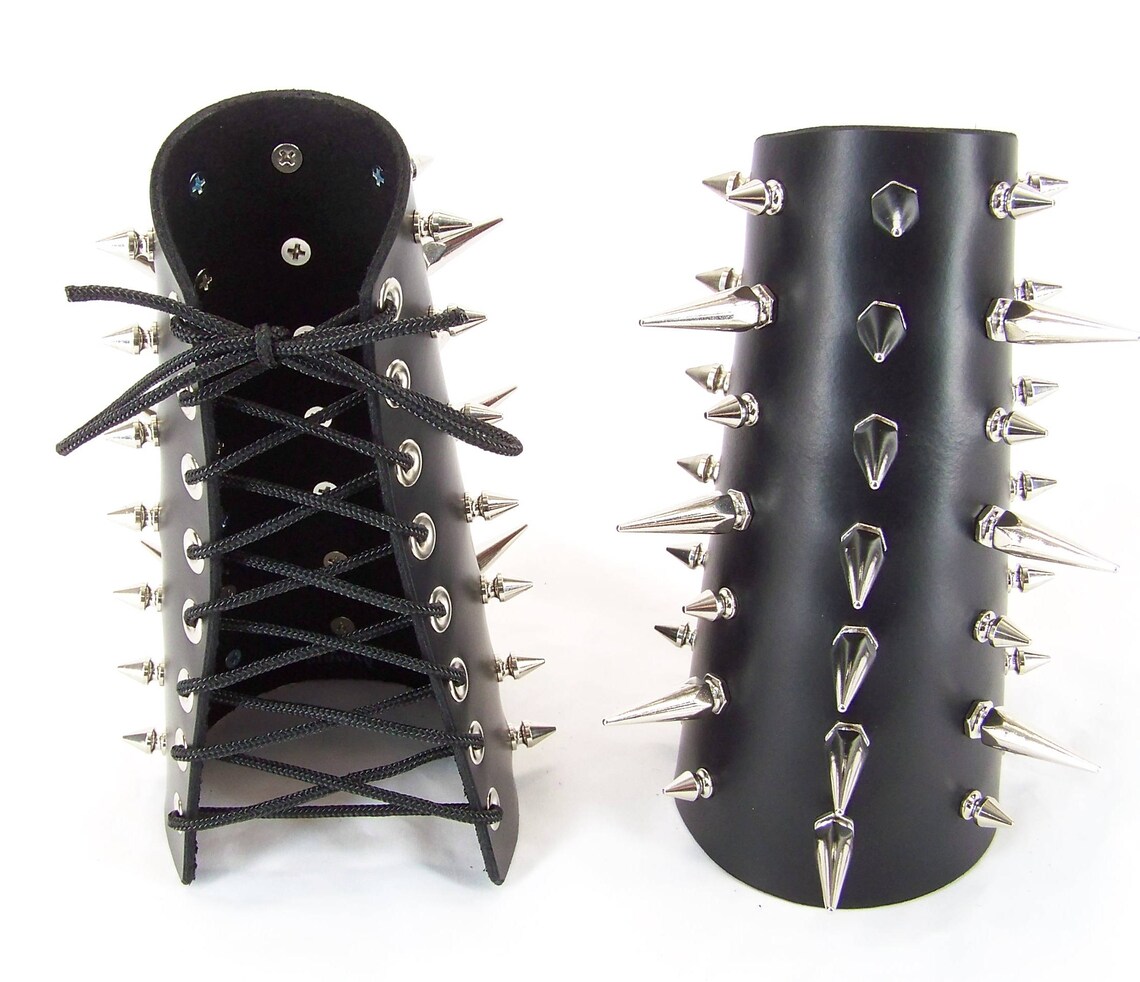 Spiked Leather Gauntlet ea. - Etsy