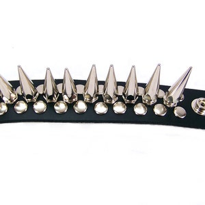 Full Metal Punk Spiked Leather Wristband - Etsy