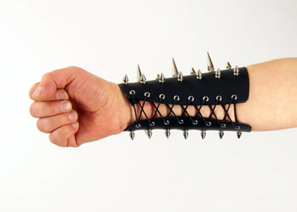 Spiked Leather Gauntlet ea. - Etsy