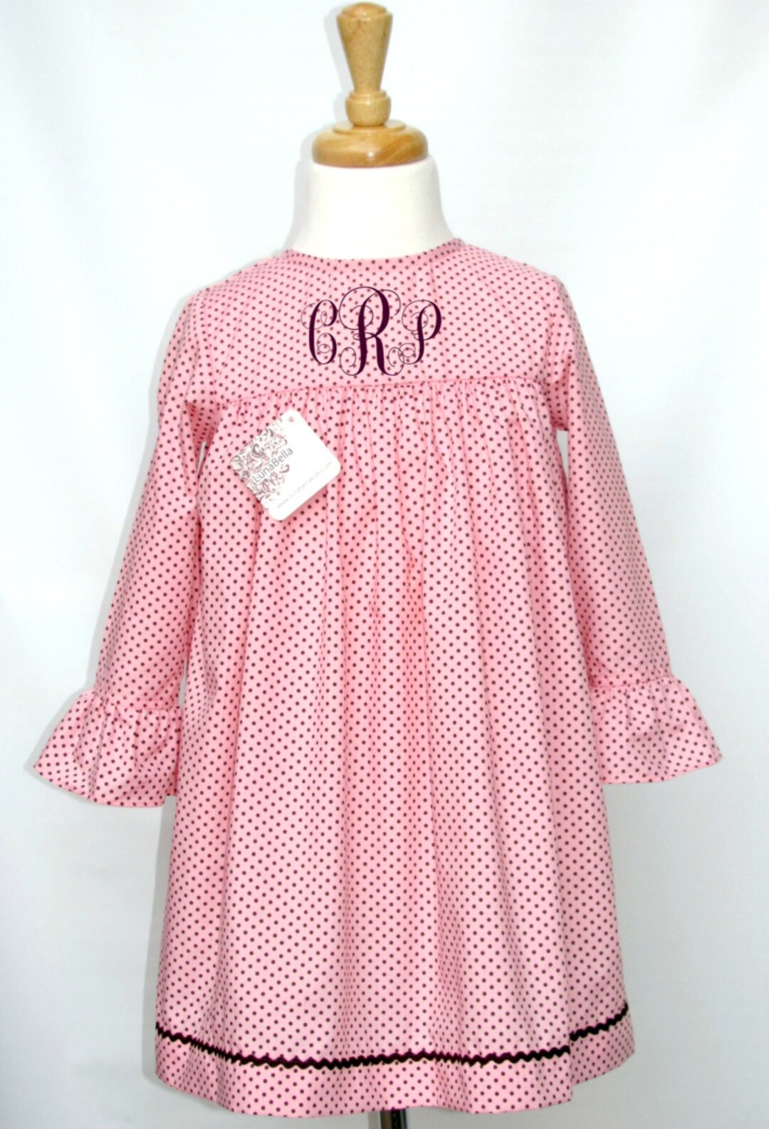 Monogram Fall Dress, Thanksgiving Monogram Dress, Girls Dress, Monogram ...