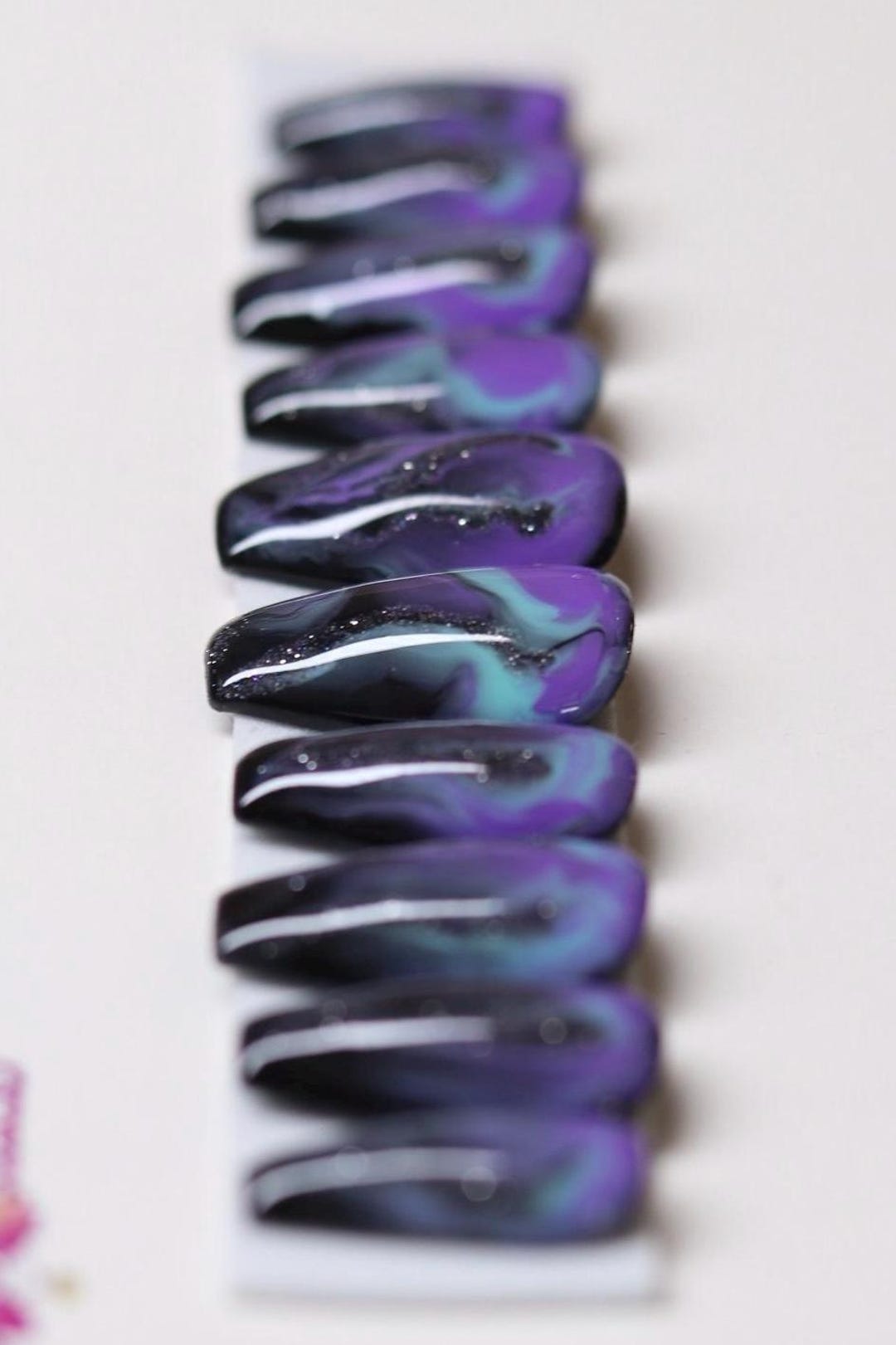PREMADE in Size MEDIUM- Smoke Show -press on Gel Nails - Etsy