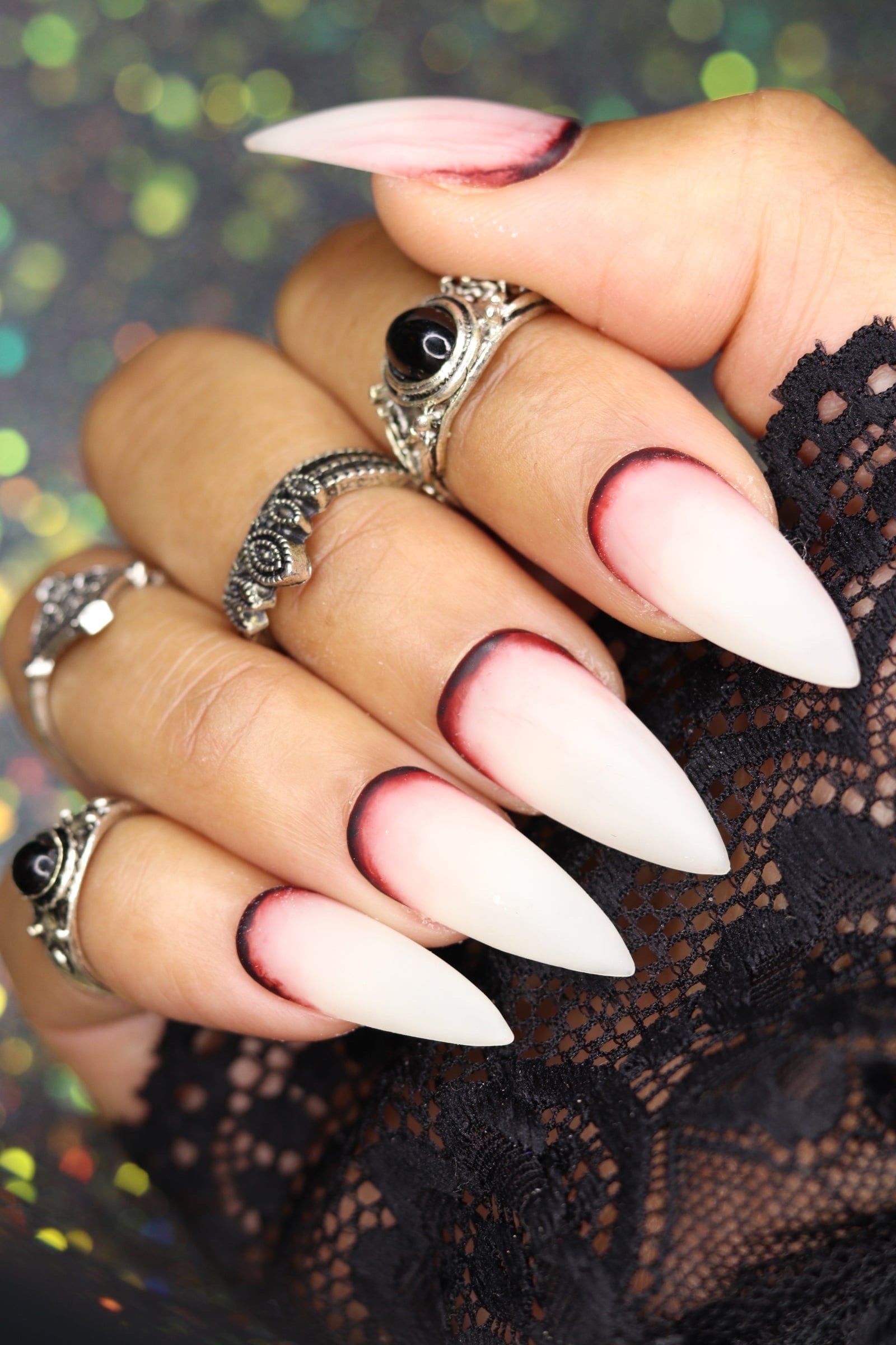 Corpse-set of 10 Press on Gel Nails Custom Sizes Available Choose Your ...