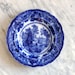 Antique Flow Blue Flat Rim Bowl - Etsy