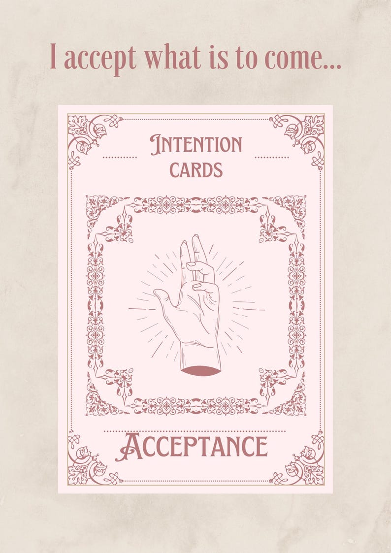 Tarot Style Affirmation Cards: Printable Intention Card Deck (PDF) - Etsy