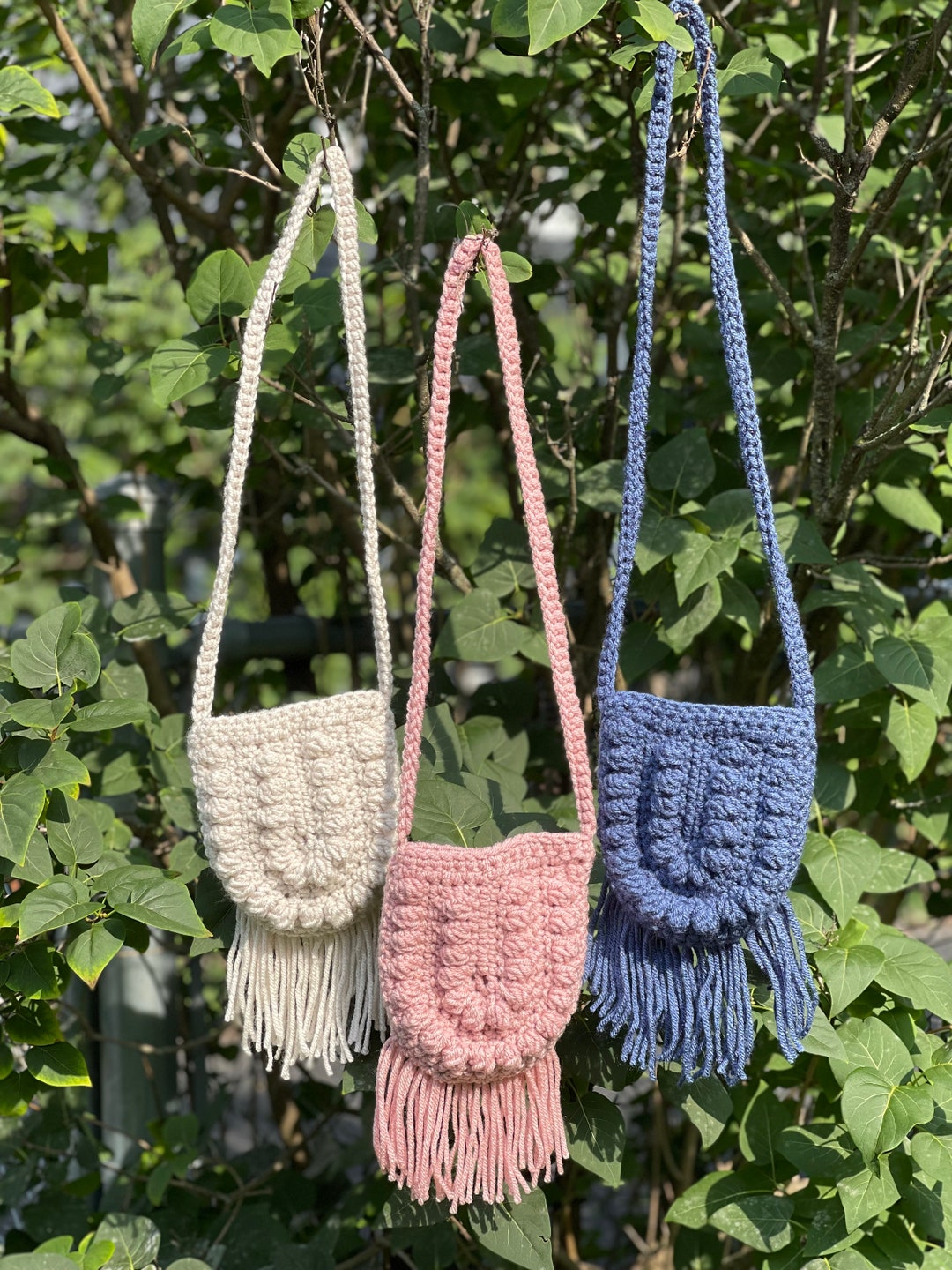 Bitty Boho Bags/ Little Girl Purses/ Handmade Children's Purse/ Crochet ...