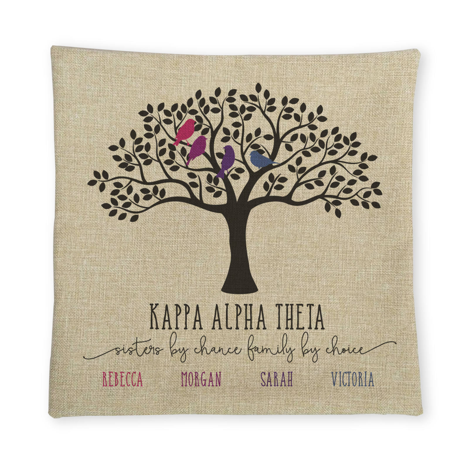 Sorority sisters by Chance Family Tree Throw Pillow Cover - Etsy