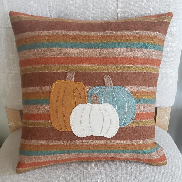Wool Applique Pillow - Etsy