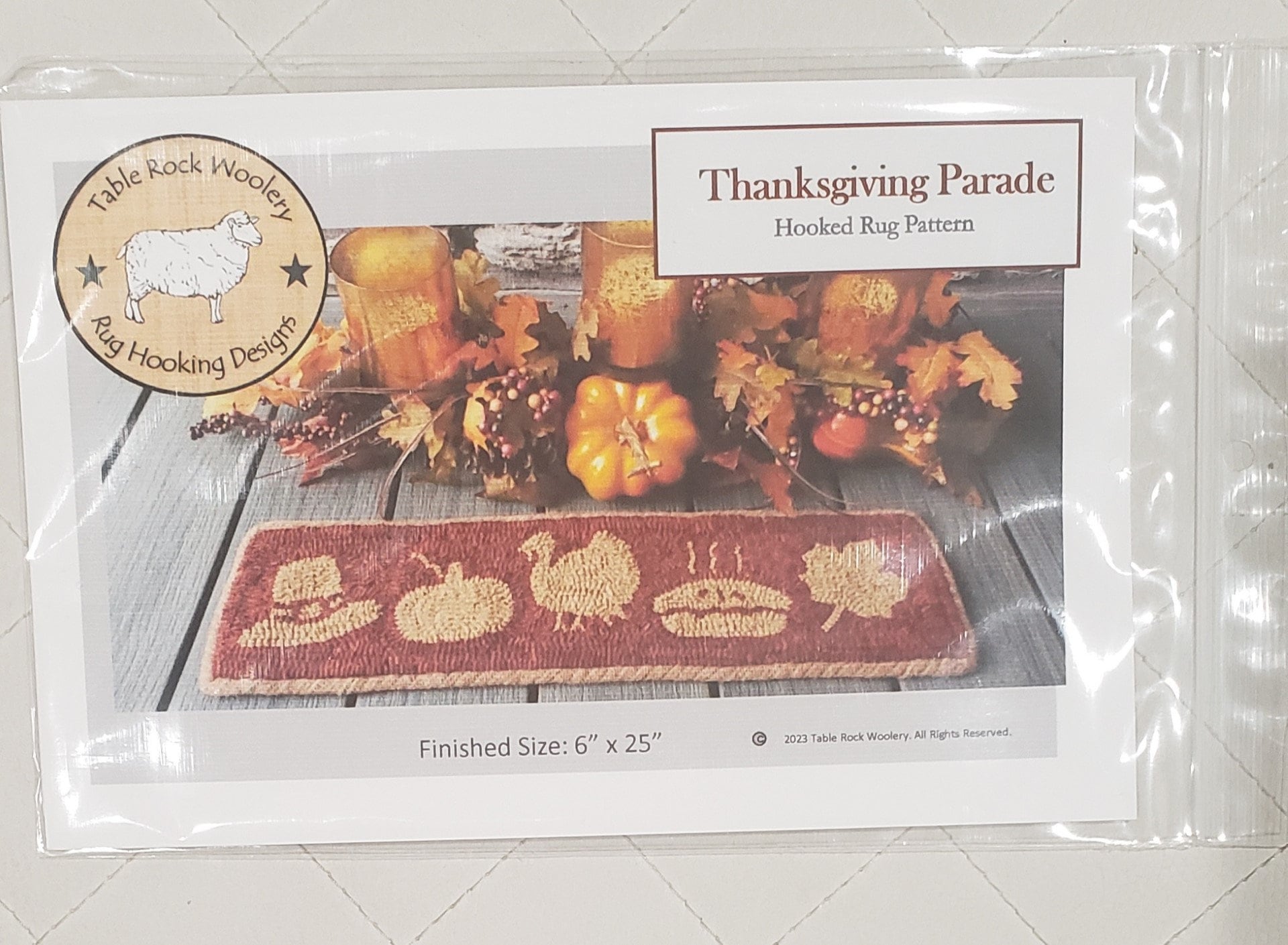 Thanksgiving Parade Primitive Rug Hooking Pattern, Full Size PAPER ...