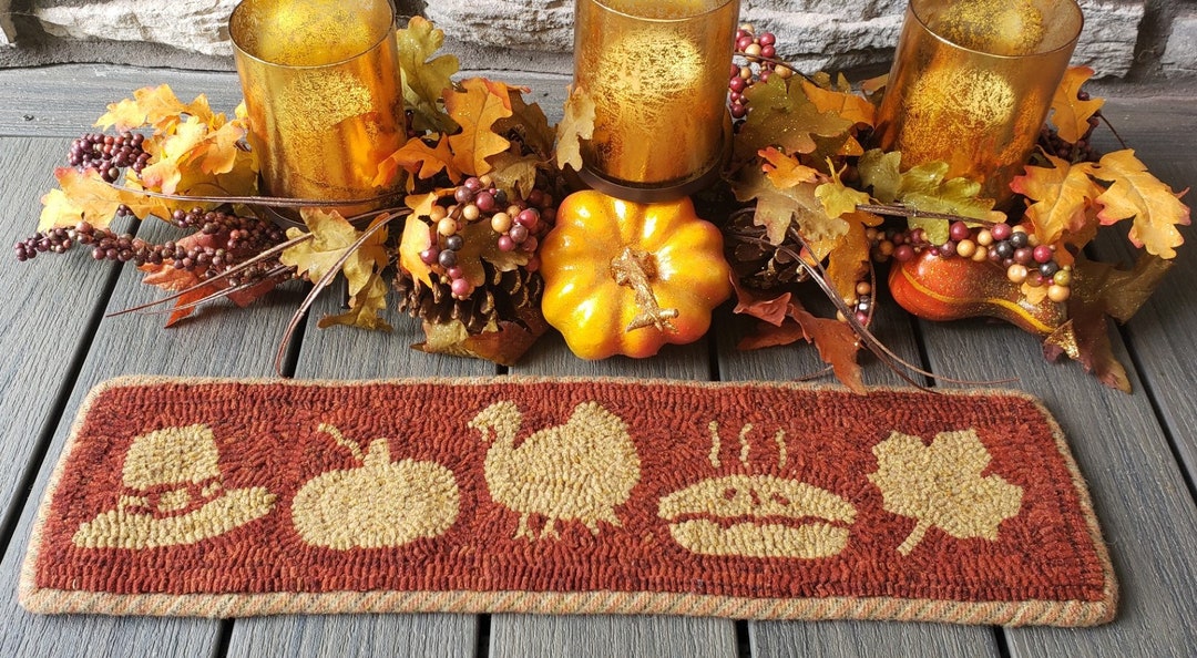 Thanksgiving Parade Primitive Rug Hooking Pattern, Full Size PAPER ...