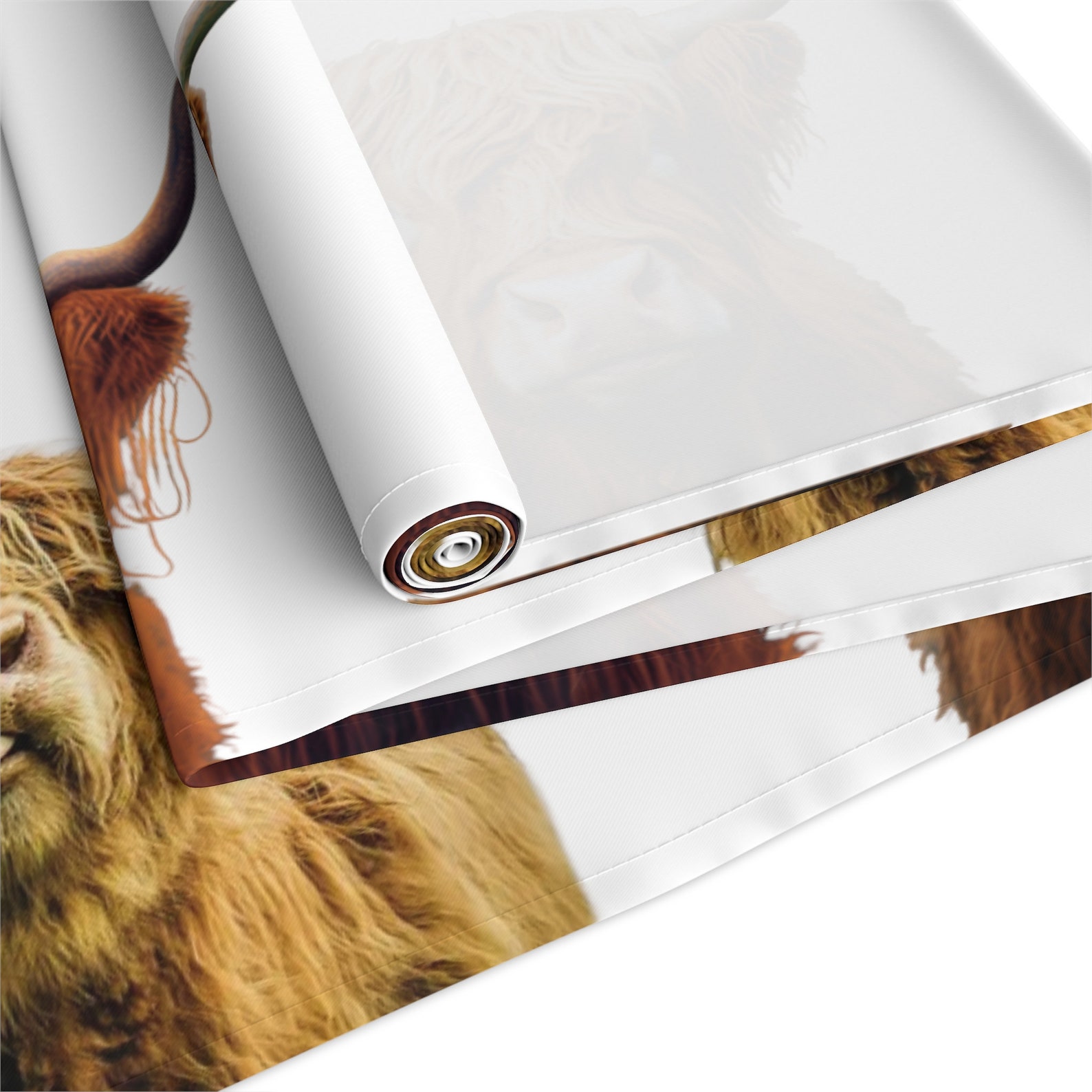 Highland Cow Table Runner | Farmhouse Decor | Cattle Housewarming Gift ...