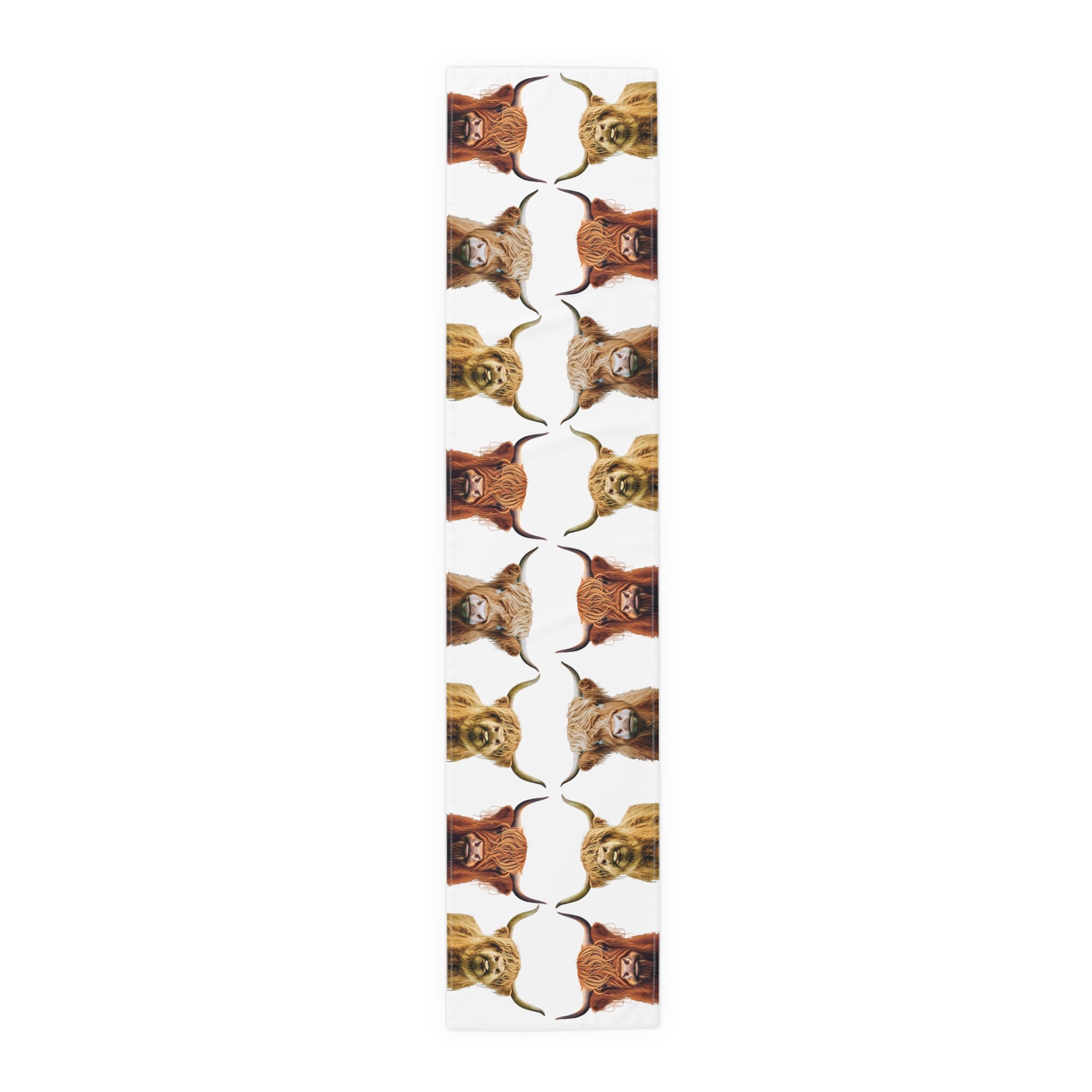 Highland Cow Table Runner | Farmhouse Decor | Cattle Housewarming Gift ...