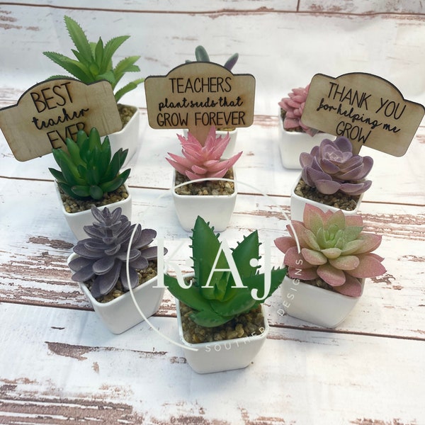 Teacher Sign Succulent - Etsy