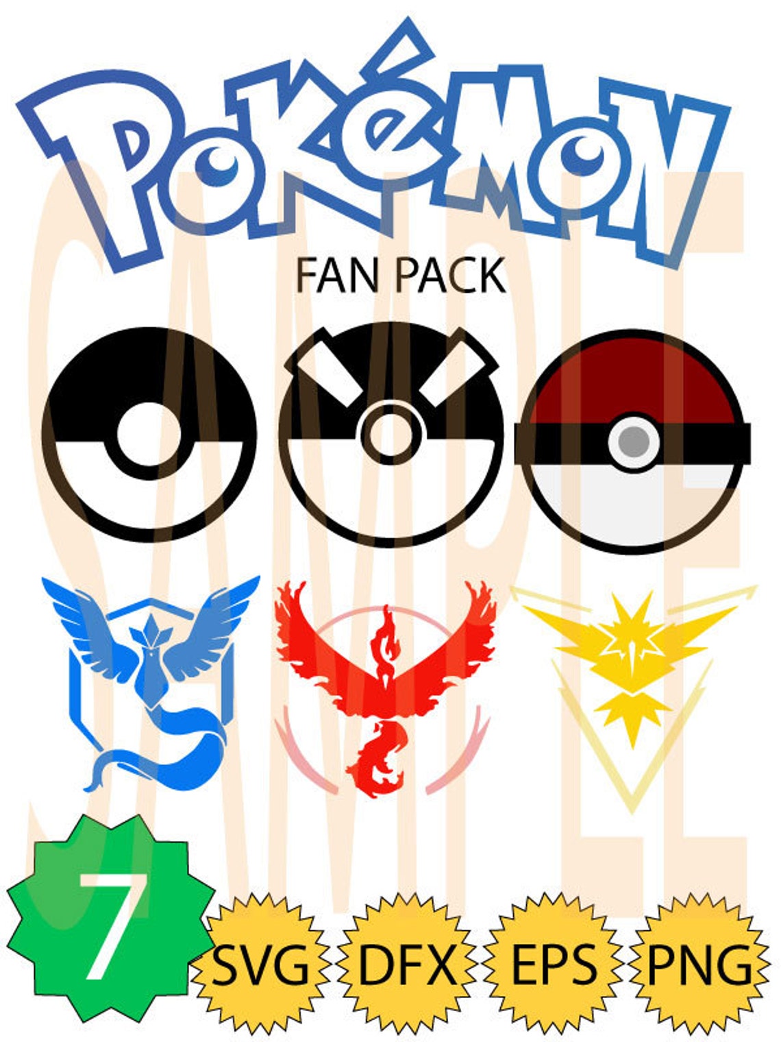 SALE!! Pokemon Go SVG Monogram Frames Cut Files SVG ,dxf, Eps, Png ...