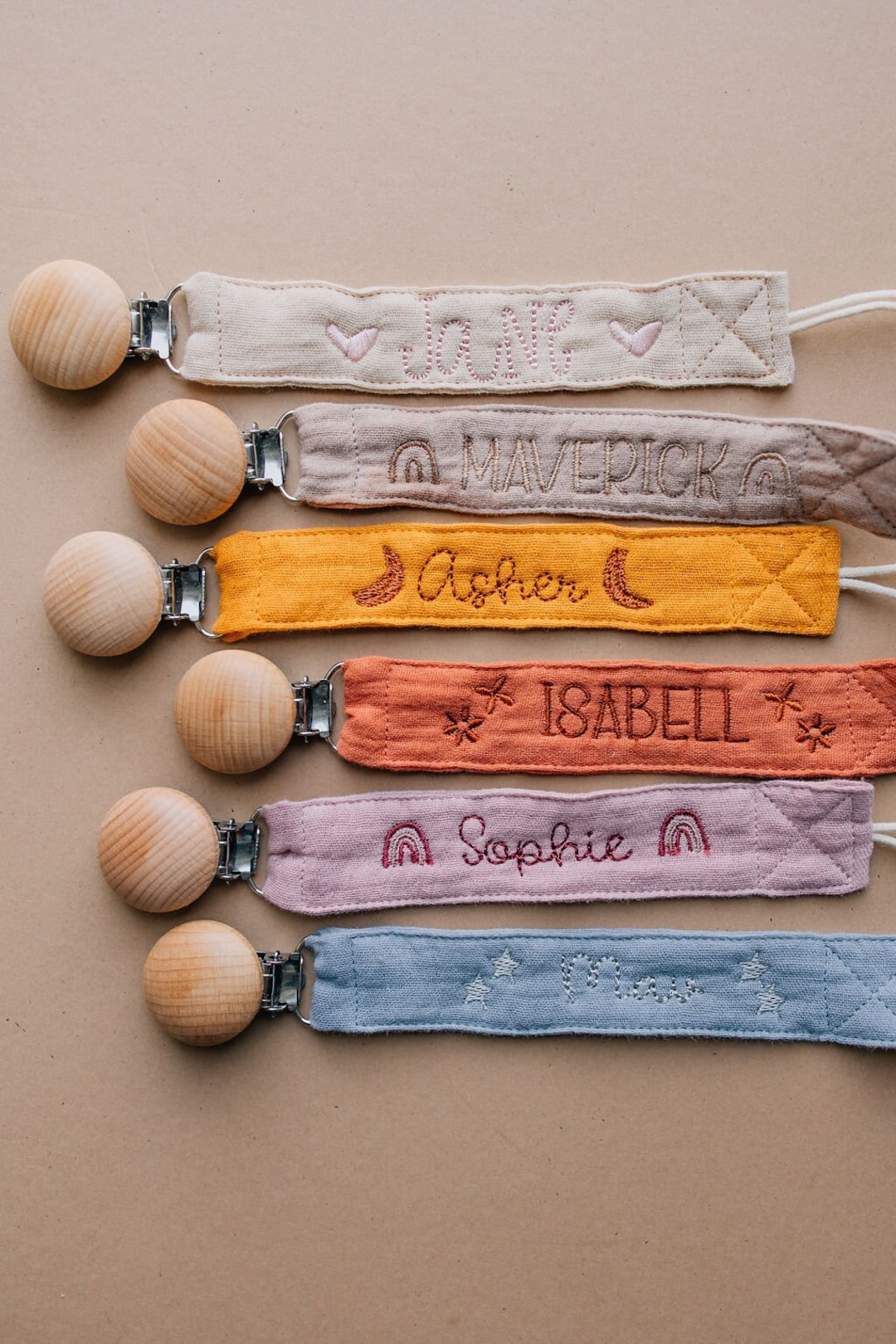 Personalized Baby Shower Gift Pacifier Clip With Name Custom Pacifier ...
