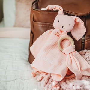 Personalized Organic Muslin Cotton Bunny Rabbit Lovey and - Etsy