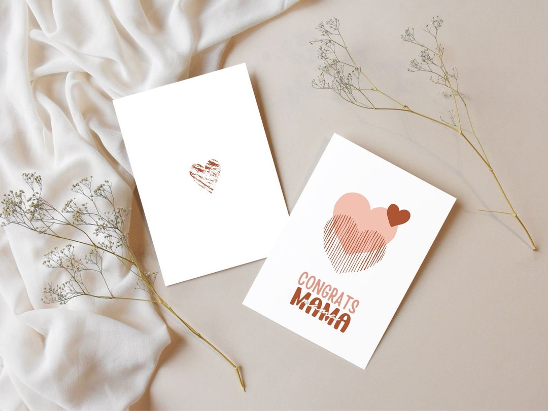 Congrats Mama Card Printable Download Gender Neutral Baby Card - Etsy