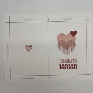 Congrats Mama Card Printable Download Gender Neutral Baby Card Baby ...