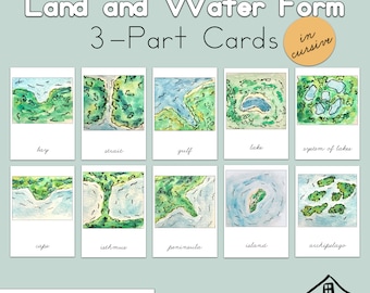 Landform 3 Part Cards, Montessori, Homeschool, Reggio Emilia, Waldorf ...