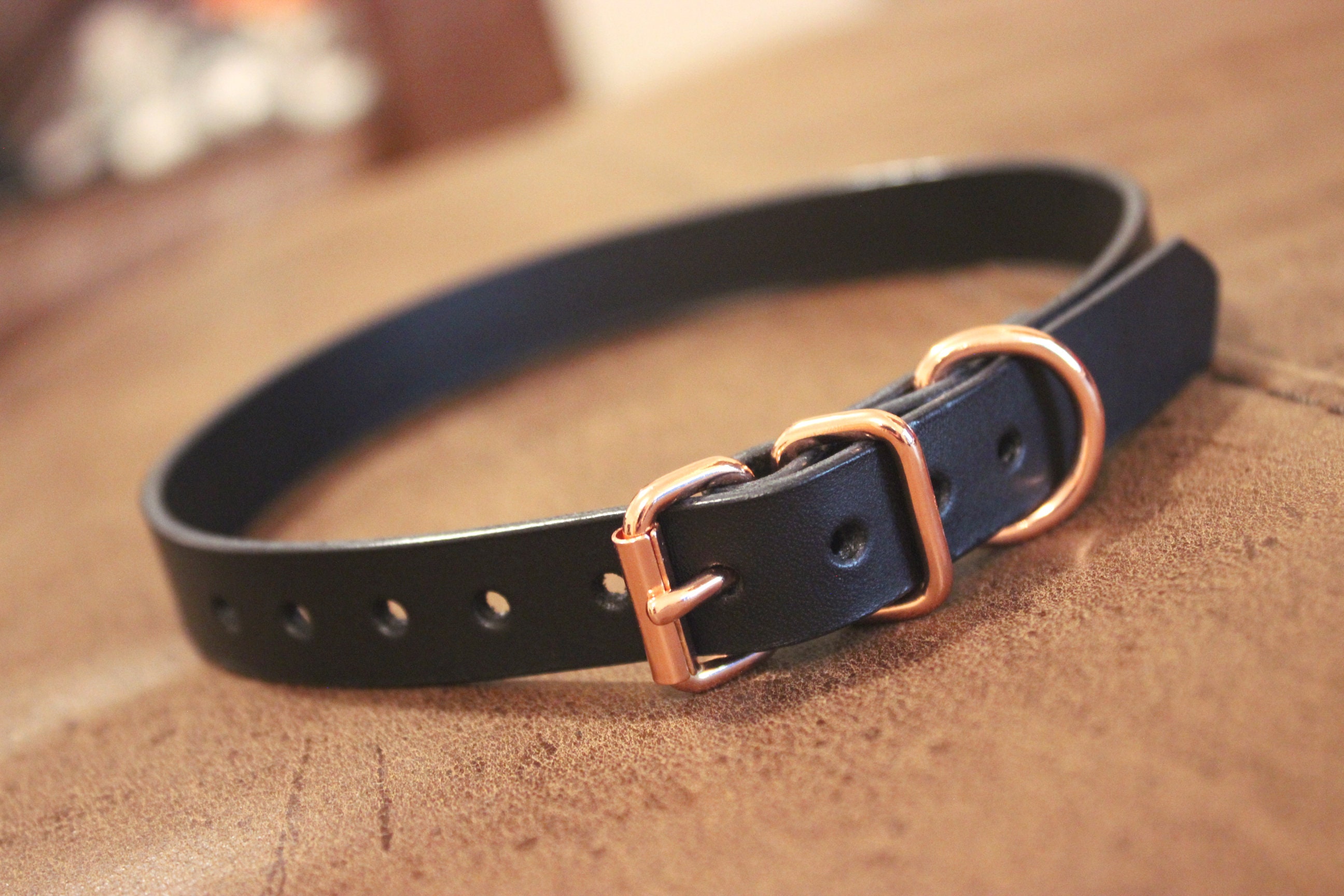 Rose Gold Slim Buckle Choker Belt Choker Gothic - Etsy UK