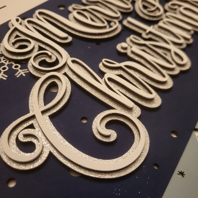 Merry Christmas Door Hanger Layered Svg For Laser Cutting Cricut
