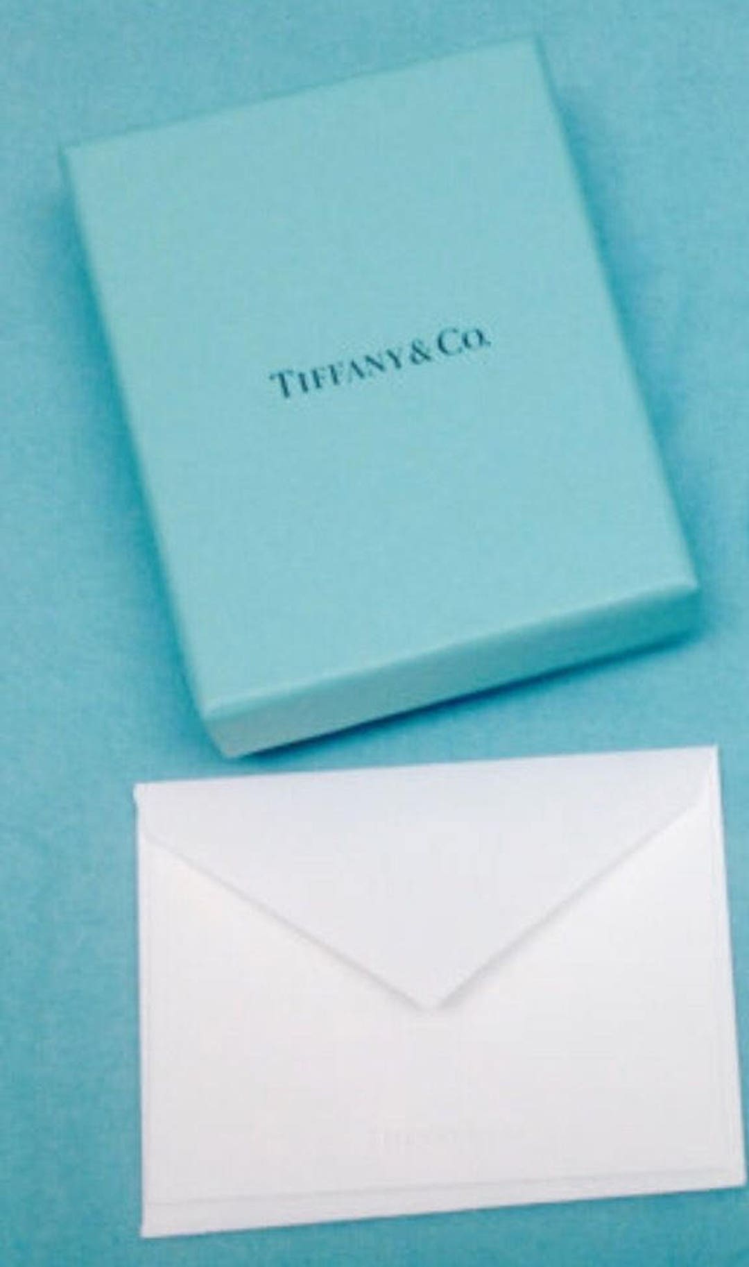 Authentic Small Tiffany & Co. Blue Box, Ribbon, and Card - Etsy