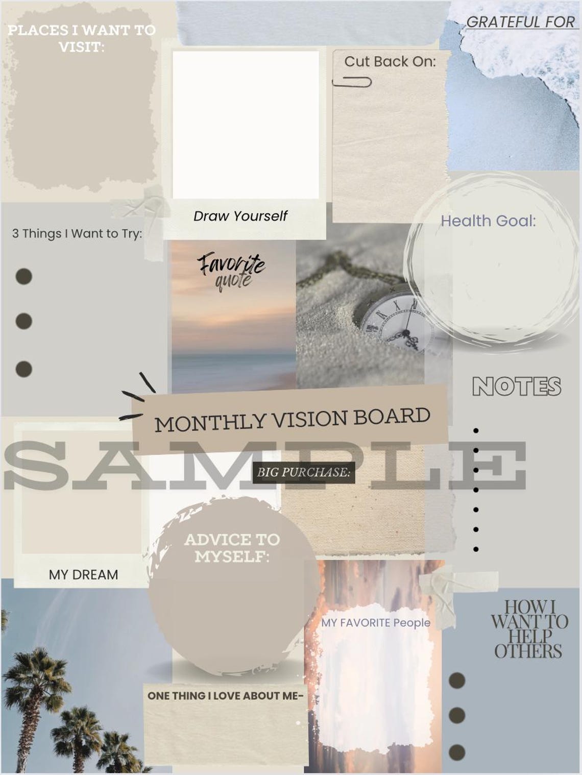 Monthly Vision Board - Etsy
