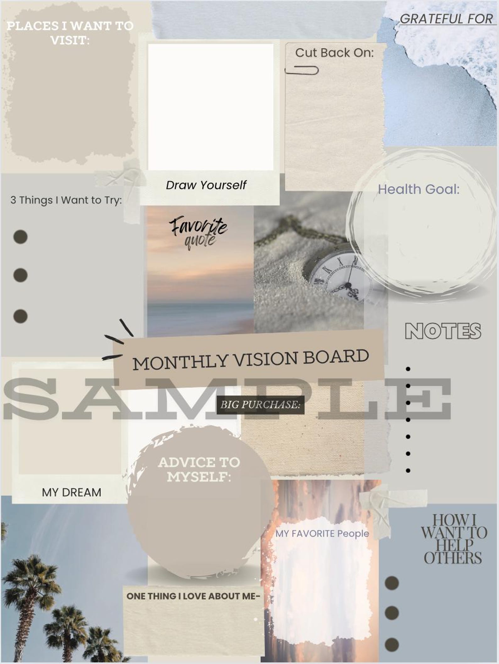 Monthly Vision Board - Etsy