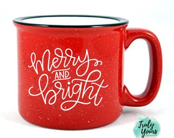 Merry and Bright Mug - Etsy