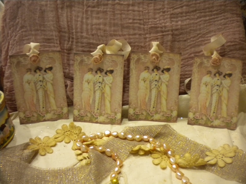 Shabby Chic Victorian Ladies Tags (4) - Etsy