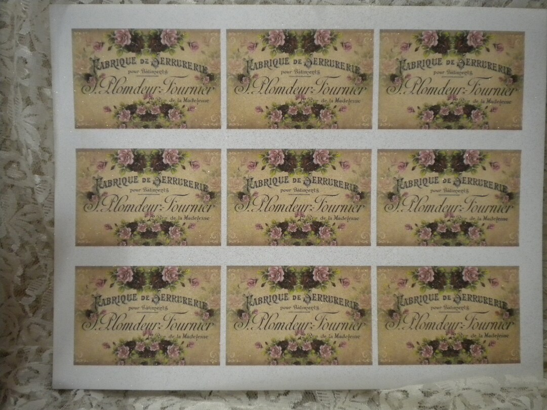 French Labels on Sticker Paper (9) - Etsy