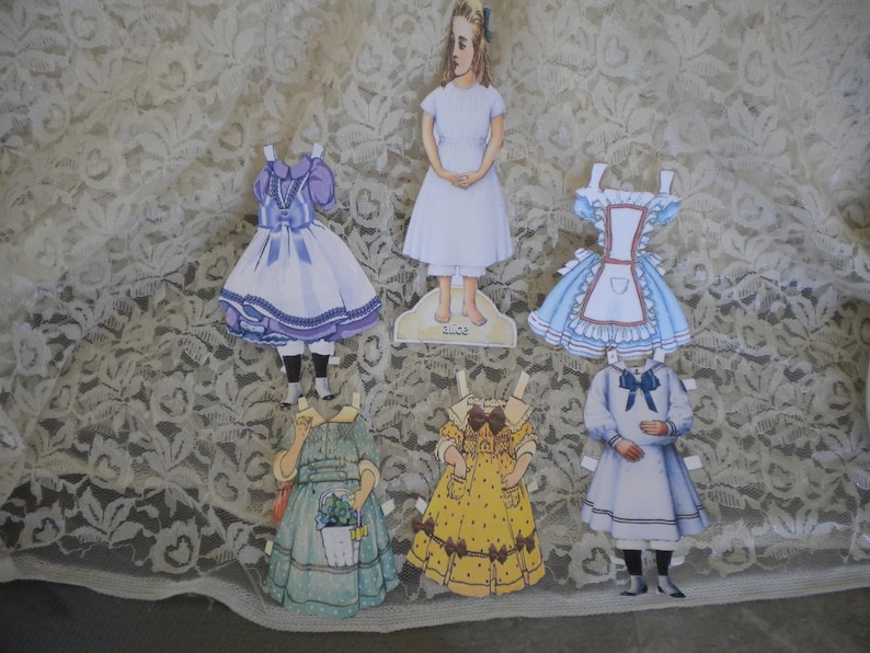 Alice in Wonderland Paper Doll Set - Etsy