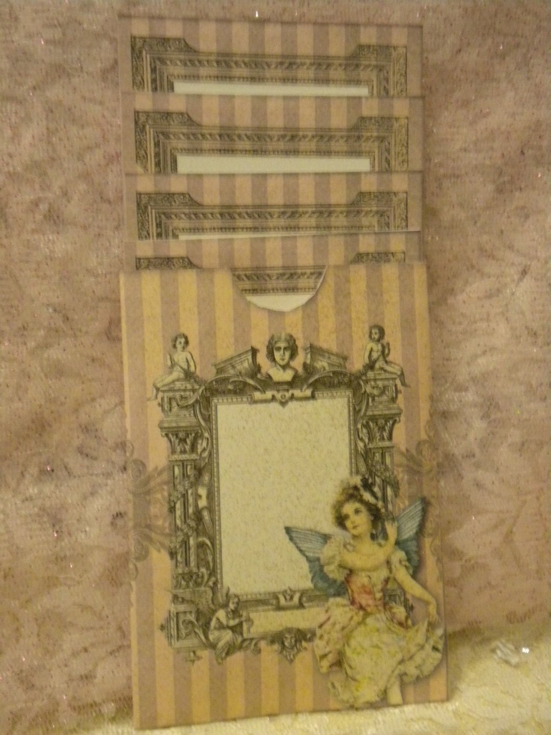 Shabby Chic / Victorian Envelope With Victorian Angel Note Card (4) - Etsy