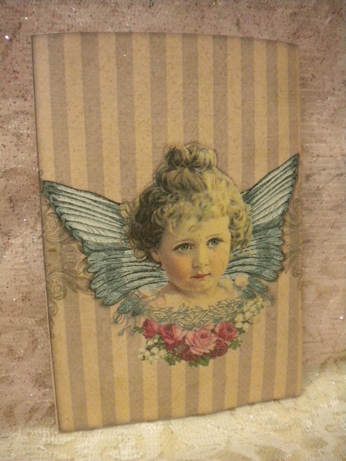 Shabby Chic / Victorian Envelope With Victorian Angel Note Card (4) - Etsy