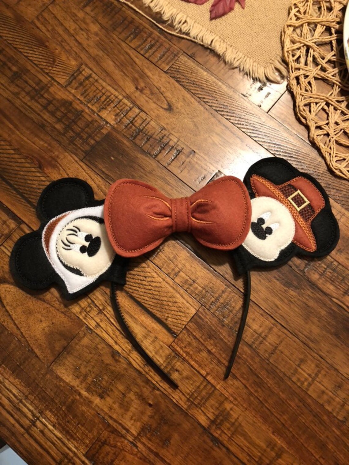 Disney Inspired Thanksgiving Ears Mickey and Minnie Pilgrim - Etsy