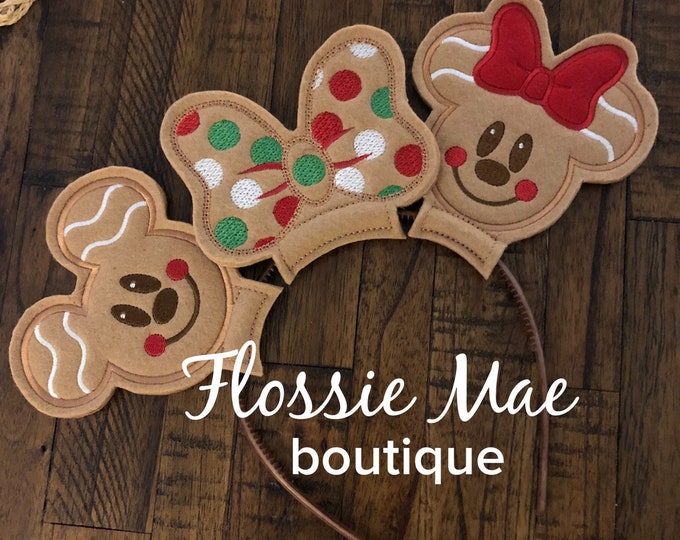 Mickey and Minnie Gingerbread Ears - Etsy