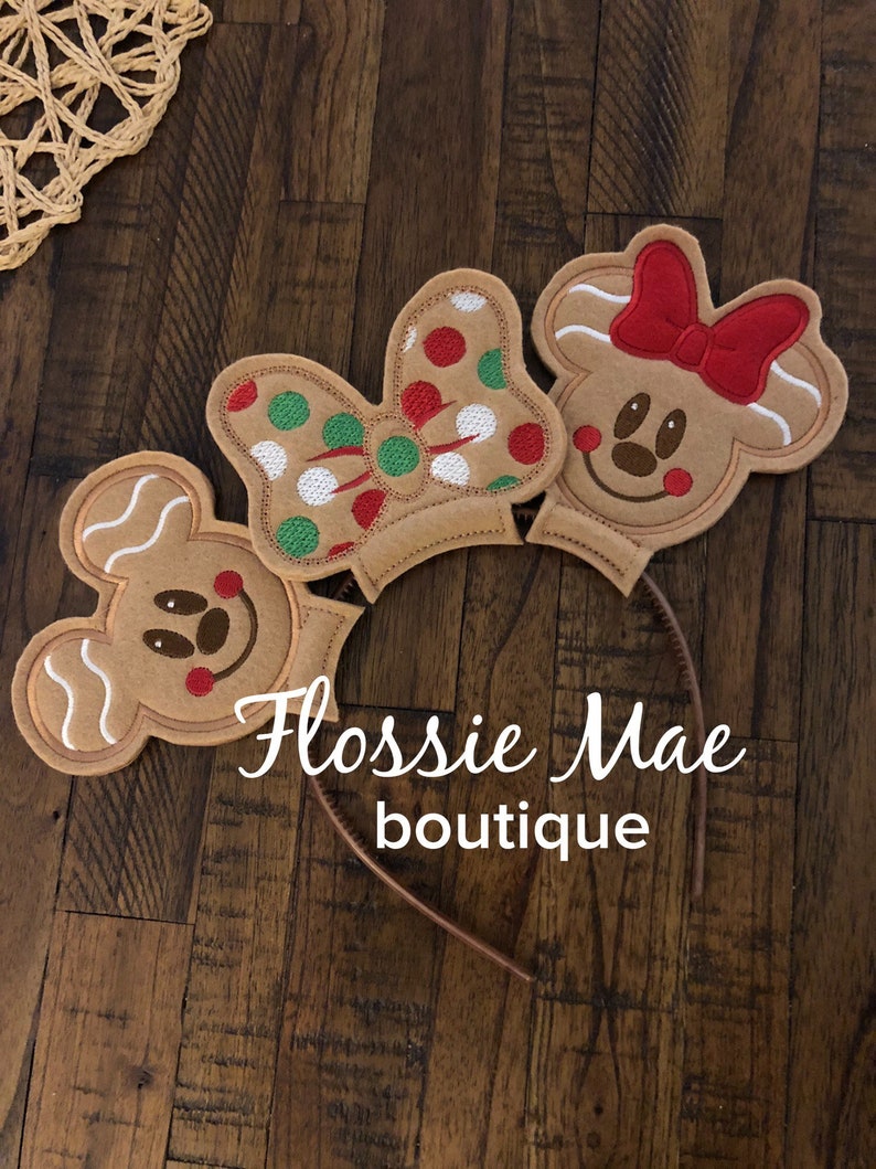 Mickey and Minnie Gingerbread Ears - Etsy