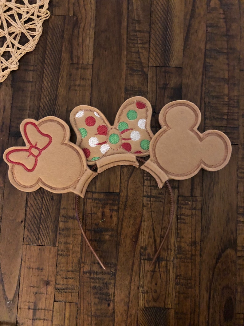 Mickey and Minnie Gingerbread Ears - Etsy