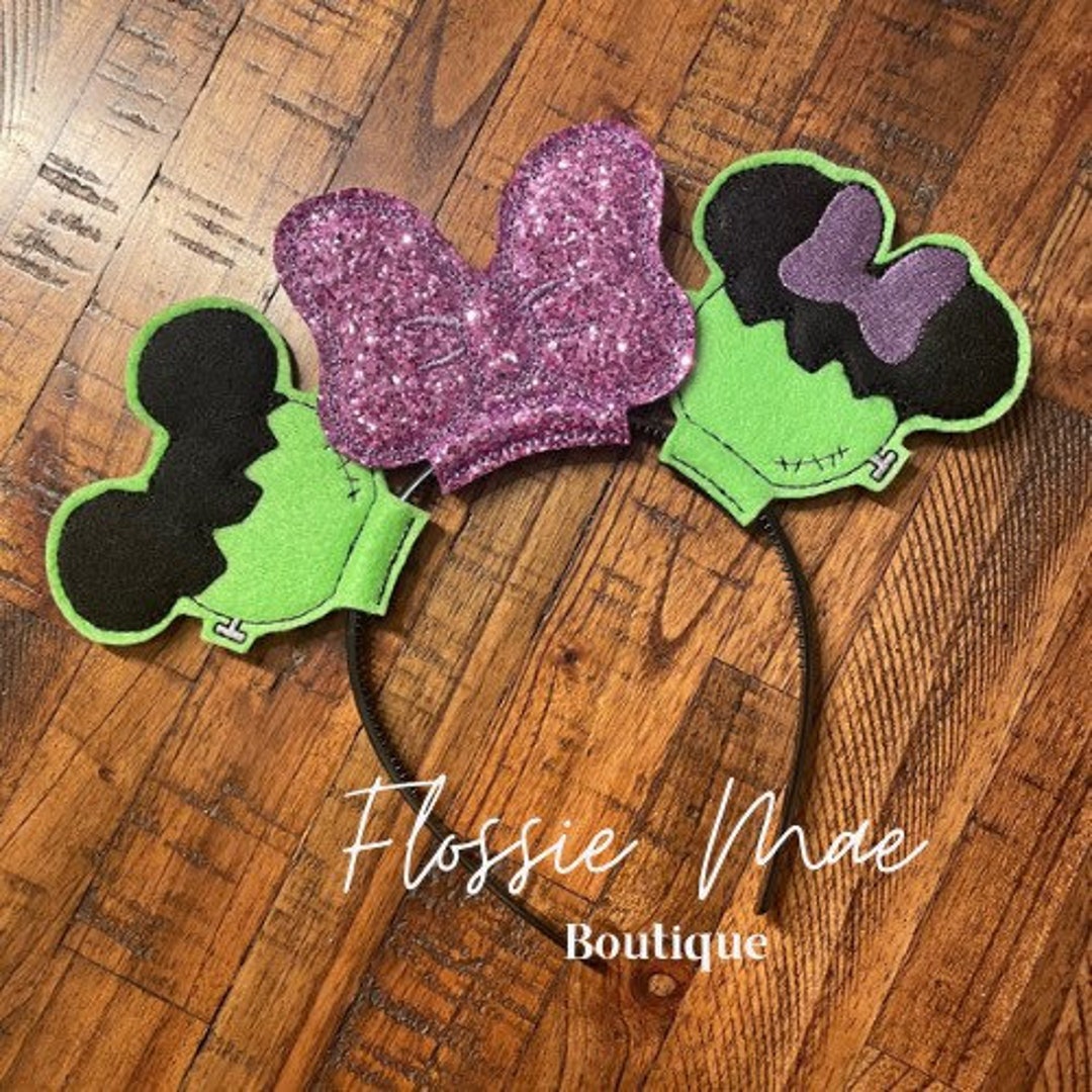 Mickey and Minnie Frankenstein Ears, Mickey’s Not-so-scary Halloween ...