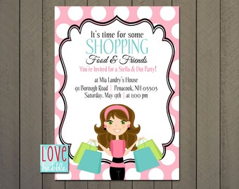 Shopping Party Invitation - Etsy