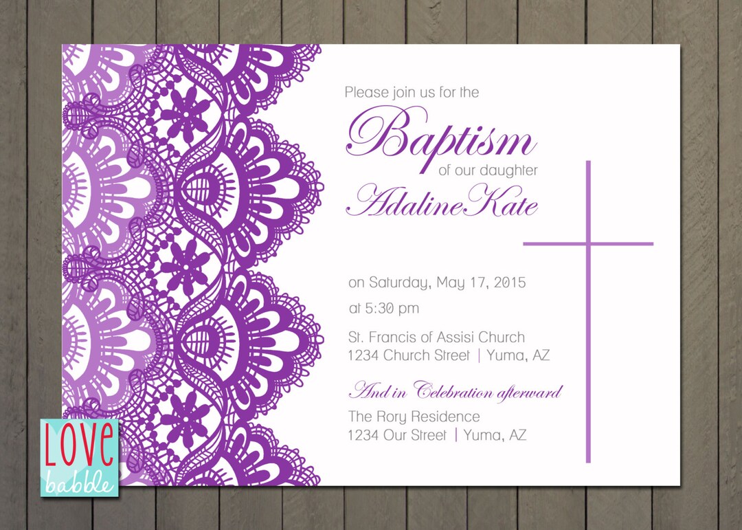 First Communion Baptism Confirmation Invitation Announcement, PRINTABLE ...